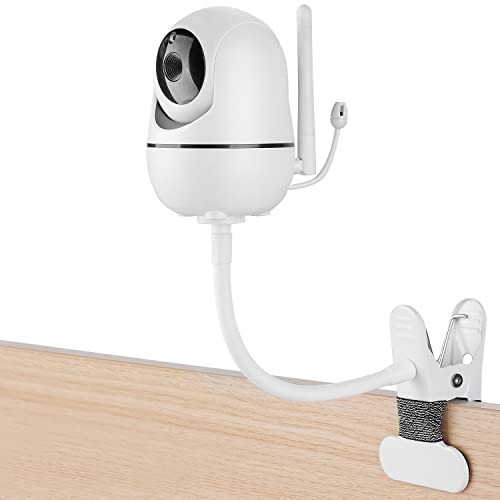 iTODOS Baby Monitor Mount Compatible with HelloBaby HB65/HB6550/HB6558/HB66/HB248,ANMEATE SM935E/SM650,Bonoch,ChildsFarm Baby Monitor, 8inches Flexible Arm, Attach Your Baby Cam Wherever You Like