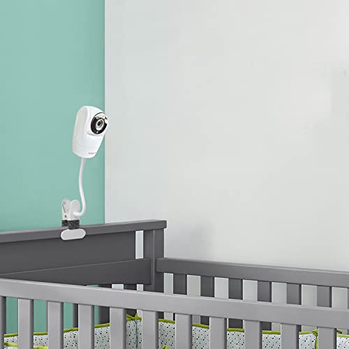 iTODOS Baby Monitor Mount Clip for Vtech Baby Monitor Vtech VM901 and VM919HD, 8inches Flexible Long Gooseneck Arm,Attach Your Baby Camera Wherever You Like Without Any Tools