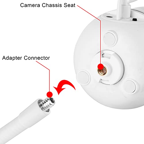 iTODOS Baby Monitor Mount Compatible with HelloBaby HB65/HB6550/HB6558/HB66/HB248,ANMEATE SM935E/SM650,Bonoch,ChildsFarm Baby Monitor, 8inches Flexible Arm, Attach Your Baby Cam Wherever You Like