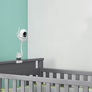 iTODOS Baby Monitor Mount Compatible with HelloBaby HB65/HB6550/HB6558/HB66/HB248,ANMEATE SM935E/SM650,Bonoch,ChildsFarm Baby Monitor, 8inches Flexible Arm, Attach Your Baby Cam Wherever You Like