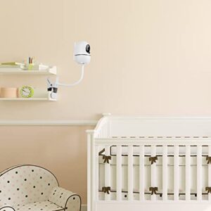 iTODOS Baby Monitor Mount Compatible with HelloBaby HB65/HB6550/HB6558/HB66/HB248,ANMEATE SM935E/SM650,Bonoch,ChildsFarm Baby Monitor, 8inches Flexible Arm, Attach Your Baby Cam Wherever You Like