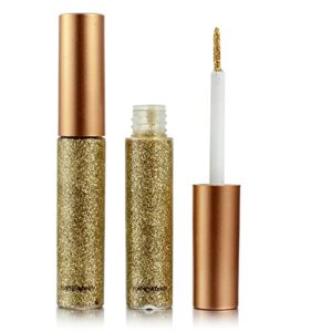 dekrion glitter eyeliner,gold giltter eyeliner, long-lasting waterproof eyeliner eye glitter makeup, silver, gold, pink green high-pigmented colorful glitter eyeliner liquid