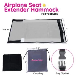 FiveStarBaby Toddler Airplane Bed for Toddler - Airplane Toddler Bed - Kids Airplane Bed - Baby Plane Travel Essentials - Airplane Seat Extender for Kids - Airplane Must Haves for Toddlers (Grey)