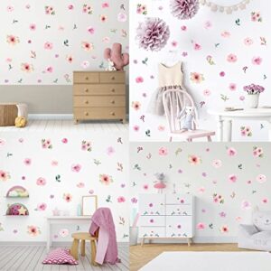 Payutou 8 Sheet 120Pcs Wall Stickers for Girls Bedroom Flower Wall Corner Decals Floral Wall Stickers Baby Girl Wall Stickers Nursery Bedroom Classroom Wall Decor