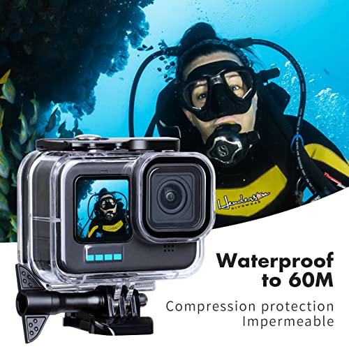 SEASKY Dive Waterproof Protector Case Housing for Gopro Hero 11/10/9 Black Action Camera Accessories Diving Depth 60M/196FT Underwater Protective Case