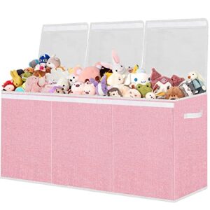 pantryily toy storage for girls - extra large kids toy box chest,collapsible toy organizers and storage for nursery,playroom,office 35.8"x12.6"x16"(pink)