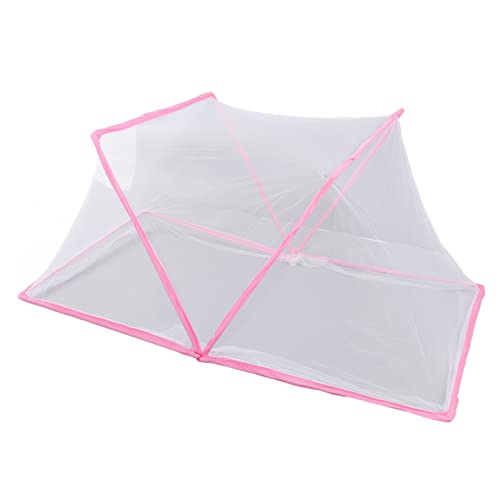 Mosquito Tent, 125 x 70 x 50cm Foldable Mosquito Net Bedroom Bed Net Tent Portable Mosquito Net Tent Easy to Store Lightweight for Room (Pink)