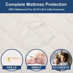 Wonder Living Baby Bassinet Mattress, Breathable, Hypoallergenic, Non-Toxic, Oval Shaped with Removal Waterproof Cover, 15" x 30" x 2''