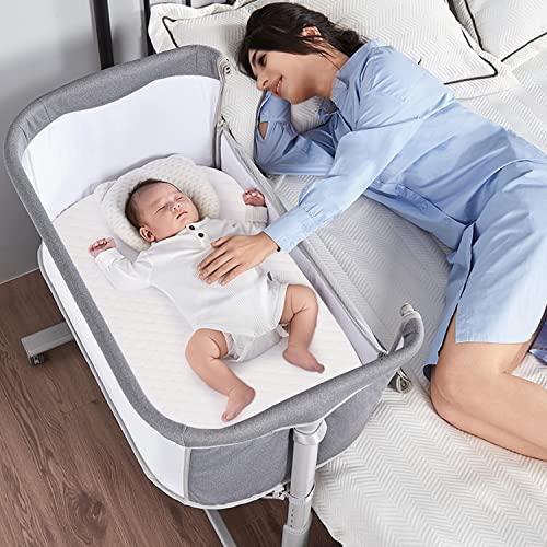 Wonder Living Baby Bassinet Mattress, Breathable, Hypoallergenic, Non-Toxic, Oval Shaped with Removal Waterproof Cover, 15" x 30" x 2''