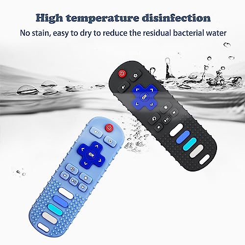 YAPROMO Silicone Teething Toys, Remote Control Shape Teething Toys for Babies 6-18 Months, Remote Teether Toys for Toddlers Infant, Baby Silicone Chew Toys BPA Free