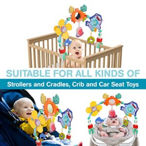 TINITIGIES | Travel Arch Bassinet Toys for Infant & Toddlers - Ideal for Infants & Toddlers - Fits Stroller & Pram - Activity Arch with Fascinating Toys