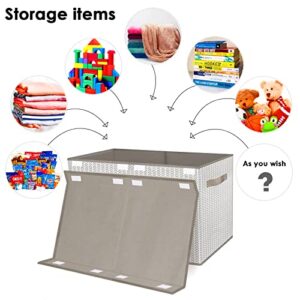 VERONLY Over the Door Hanging Organizer with 5 Large Pockets 1 Pack + Large Toy Box Chest Organizer Bins for Boys Girls Kids 1 Pack