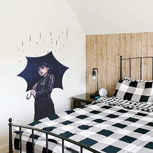 Removable Wednesday Wall Poster Decal Addams Stickers Family Wall Decal Peel and Stick Gothic Girl Wall Stickers Kids Bedroom Wall Decor Gothic Room Decor