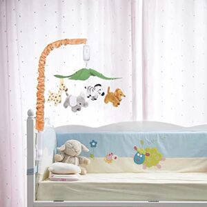 CLYMENE Safari Animals Baby Musical Crib Mobile - Jungle Animals Mobile for Crib with 12 Lullabies for Baby Boys and Girls | Safari Nursery Decor