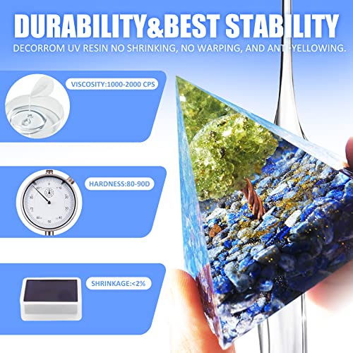 UV Resin - Upgraded 100g Crystal Clear Hard UV Glue for Jewelry Making, Pendant, DIY Crafts - Low Odor Solar Cure Ultraviolet Fast Cure Epoxy Resin Sunlight Activated Glue for Resin Mold, Casting