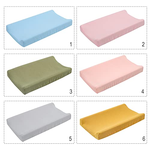 Changing Pad Cover for Boys Girls Changing Table Cover Diaper Changing Pad Cover Sheets Baby Changing Mat Cover Cotton Changing Pad Covers Soft Comfy Cradle Sheets Removable Cover Shower Gift