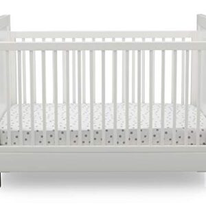 Delta Children Simmons Kids Avery 3-in-1 Convertible Crib with Toddler Rail, Greenguard Gold Certified, Bianca White…