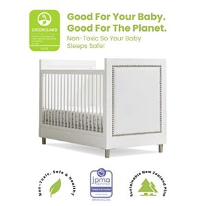 Delta Children Simmons Kids Avery 3-in-1 Convertible Crib with Toddler Rail, Greenguard Gold Certified, Bianca White…