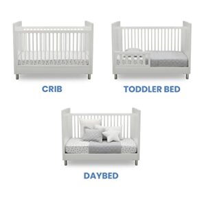 Delta Children Simmons Kids Avery 3-in-1 Convertible Crib with Toddler Rail, Greenguard Gold Certified, Bianca White…