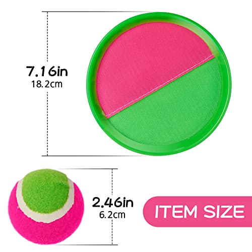 TOPLUS Toss and Catch Ball Set with 6 Paddles 3 Balls 1 Flying Disc Yard Games for Kids Outside Toys Beach Toys Camping Games Indoor and Outdoor Games for Kids and Family