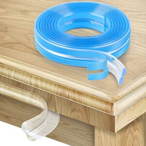 corner protector baby proofing,clear corner protectors,furniture corner guard & edge safety bumpers, 6.6ft(2m) soft edge protector with upgraded pre-taped strong adhesive for furniture&sharp corners