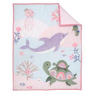 Lambs & Ivy Sea Dreams 3-Piece Dolphin/Turtle Nautical Baby Crib Bedding Set