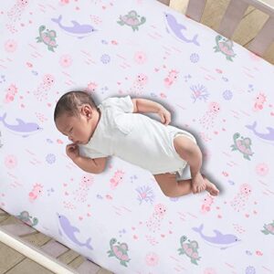 Lambs & Ivy Sea Dreams 3-Piece Dolphin/Turtle Nautical Baby Crib Bedding Set