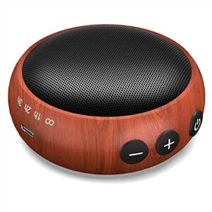 soundme small sound machine brown noise machine 30 soothing natural sounds rain fan pink white noise machine for baby kids adults with 36 volume control powered by ac or usb sleep timer wood grain