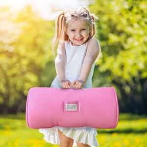 KINBEDY Pink Unicorn Toddler Nap Mat for Daycare Preschool Girls Floral Kids Sleeping Mat Pad Toddler Bedding Set Portable Baby Sleeping Bag with Pillow and Blanket for Travel Camping Outdoor