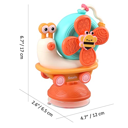 Baby Suction Cup Spinner Toys - Toddler Sensory Montessori Educational Fine Motor Skills Toys Learning Activities - Gifts for 6 9 12 18 Month Age 1 2 3 One Two Year Old Boys Girls Infant Bath Toys