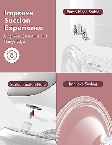 Momcozy Hands Free Breast Pump S9 Pro Updated, Wearable Breast Pump of Longest Battery Life & LED Display, Double Portable Electric Breast Pump with 2 Modes & 9 Levels - 24mm, 2 Pack Gray