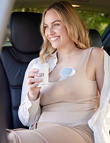 Momcozy Hands Free Breast Pump S9 Pro Updated, Wearable Breast Pump of Longest Battery Life & LED Display, Double Portable Electric Breast Pump with 2 Modes & 9 Levels - 24mm, 2 Pack Gray