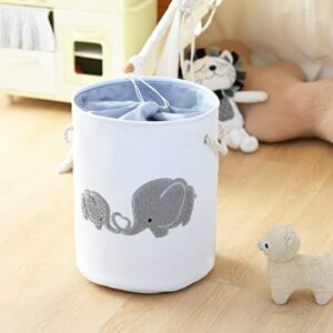 INough Baby Laundry Basket Elephant, Baby Girl Basket Large Baby Hamper for Nursery Boy, Kids Laundry Baskets, Nursery Hamper for Baby, Baby Nursery Decor for Livingroom Kidsroom Play Room