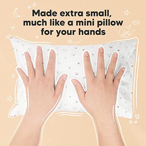 Mini Toddler Pillow with Pillowcase - 9x13 My Little Dreamy Mini Pillow, Organic Toddler Pillows for Sleeping, Kids Pillow, Small Pillows, Travel Pillows for Sleeping, Toddler Bed Pillows (Acorn)