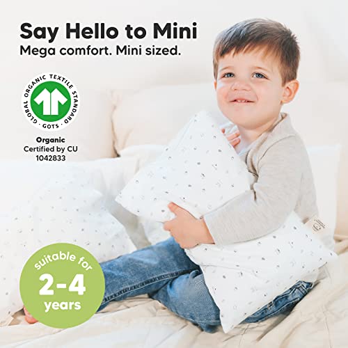 Mini Toddler Pillow with Pillowcase - 9x13 My Little Dreamy Mini Pillow, Organic Toddler Pillows for Sleeping, Kids Pillow, Small Pillows, Travel Pillows for Sleeping, Toddler Bed Pillows (Acorn)