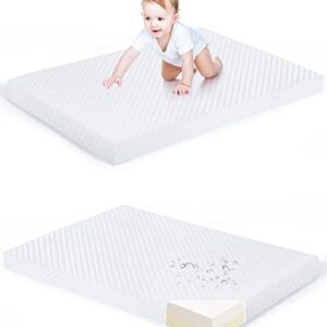 Forias Pack and Play Mattress, Portable Pack n Play Mattress, Memory Foam Playard Mattress Pad for Graco Pack n Play with Waterproof Washable Cover 38X26X3