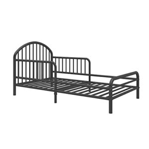 little seeds river metal toddler bed, black