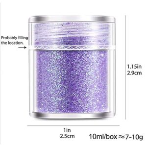 𝐆𝐀𝐁𝐎𝐗 10 Jars Sakura Pink Cosmetic Chunky Glitter Set, Holographic Nail Glitter Resin Glitter Fine Powder+1mm+2mm+3mm Sequins Flakes, Iridescent Art Glitter Set for Body Face Eyes Hair Crafts