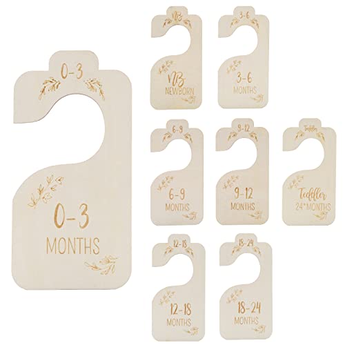 Yinuoday Baby Closet Size Dividers Set of 8 Baby Clothes Organizers Thicken Double Sided Hanging Closet Organizer from Newborn to 24 Months Baby