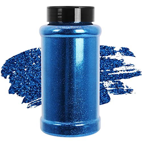 Ultra Fine Blue Glitter, 16 Oz (1 Ib), Fine Glitter for Resin Crafts Nails Tumblers Slime Cosmetic and Festival Decoration - Blue Fine Glitter Bulk