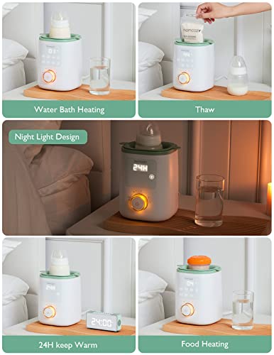 Momcozy Nutri Bottle Warmer, 9-in-1 Baby Bottle Warmer with Night Light, Accurate Temperature to Preserve Fullest Nutrients in Breast Milk, Bottle Warmers for All Bottles with Breastmilk or Formula