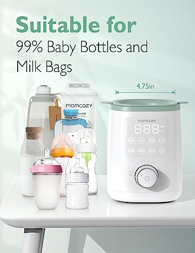 Momcozy Nutri Bottle Warmer, 9-in-1 Baby Bottle Warmer with Night Light, Accurate Temperature to Preserve Fullest Nutrients in Breast Milk, Bottle Warmers for All Bottles with Breastmilk or Formula