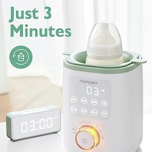 Momcozy Nutri Bottle Warmer, 9-in-1 Baby Bottle Warmer with Night Light, Accurate Temperature to Preserve Fullest Nutrients in Breast Milk, Bottle Warmers for All Bottles with Breastmilk or Formula