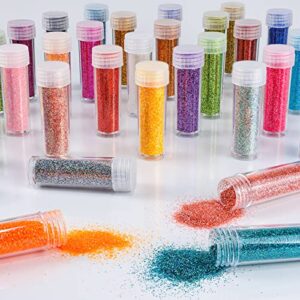 Ultra Fine Holographic and Iridescent Glitter, 55 Colors Extra Fine Resin Glitter Powder, Craft Glitter for Resin Tumblers Art Crafts Making, Cosmetic Glitter for Nail Body Eye Face Hair Makeup