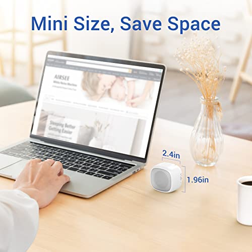 AIRSEE Mini White Noise Machine for Adults Kids and Babies Portable 13 Soothing Sound Machine, Rechargeable Compact Noise Machine for Home Office Travel Nursery Gift