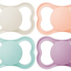 MAM Air Matte Pacifiers, for Sensitive Skin, Best Pacifier for Breastfed Babies, Girl Pacifiers, 16+ Months, 4 Count