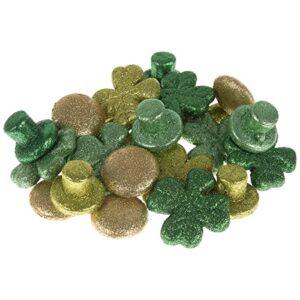 hobbu lobby glitter top hat, coin, & clover filler- set of 2 packs