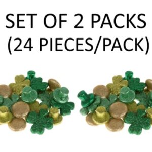 Hobbu Lobby Glitter Top Hat, Coin, & Clover Filler- Set of 2 Packs