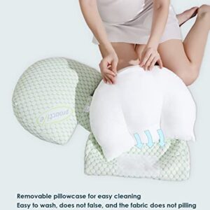 Oternal Pregnancy Pillows for Sleeping, Maternity Pillow for Pregnant Women, Body Pillow with Latex Filling, Wedge Pillow for Sleeping, Hips, Back Support with Removable Cover