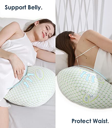 Oternal Pregnancy Pillows for Sleeping, Maternity Pillow for Pregnant Women, Body Pillow with Latex Filling, Wedge Pillow for Sleeping, Hips, Back Support with Removable Cover